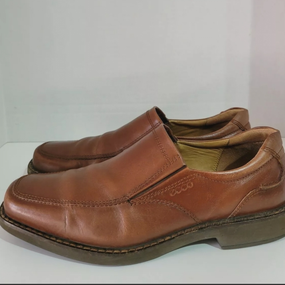 Ecco 49804 Mens Brown Leather Loafers - Gem